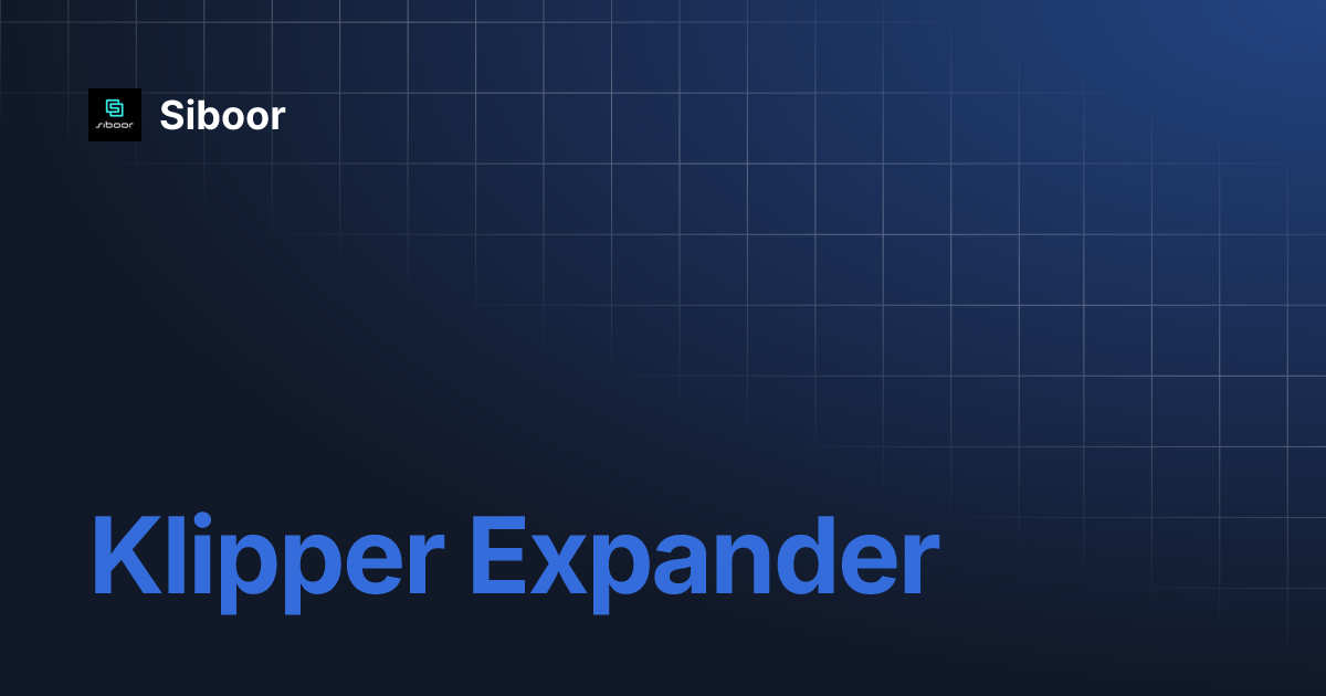 Klipper Expander | Siboor